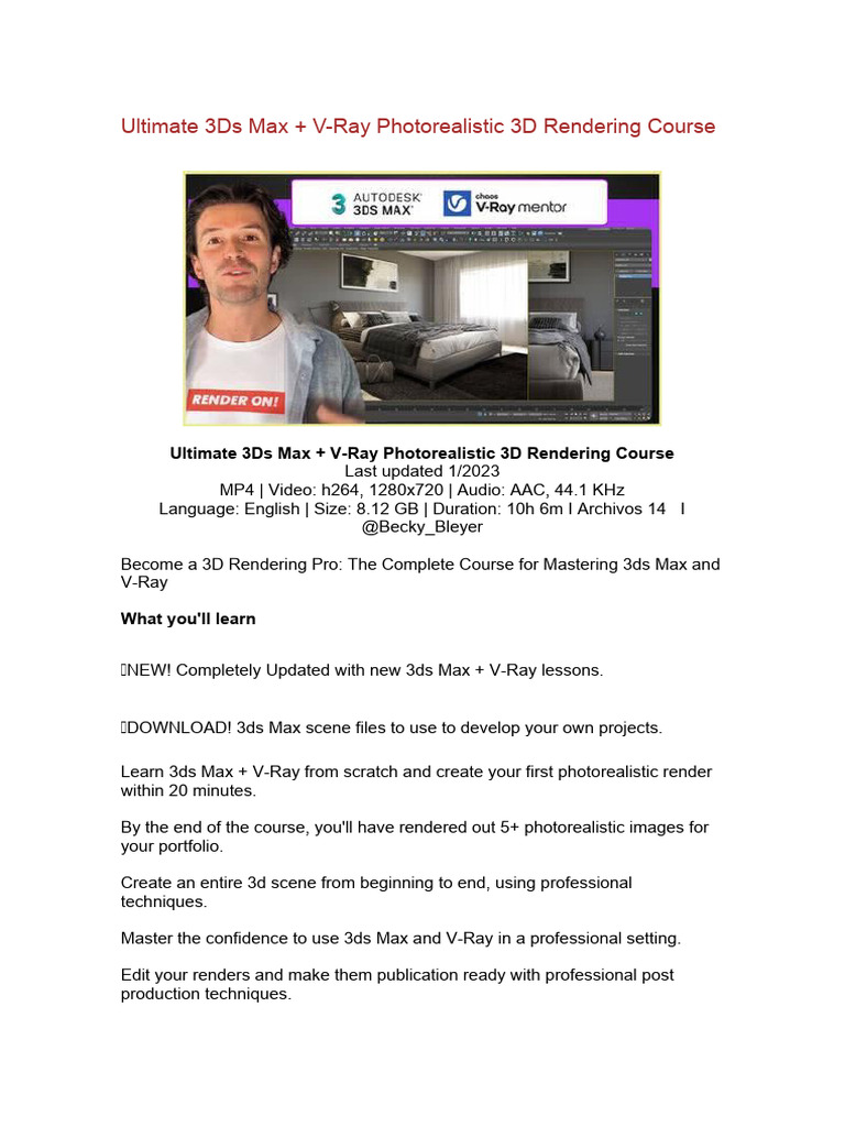 Ultimate 3Ds Max | PDF | 3 D Computer Graphics | Autodesk 3ds Max