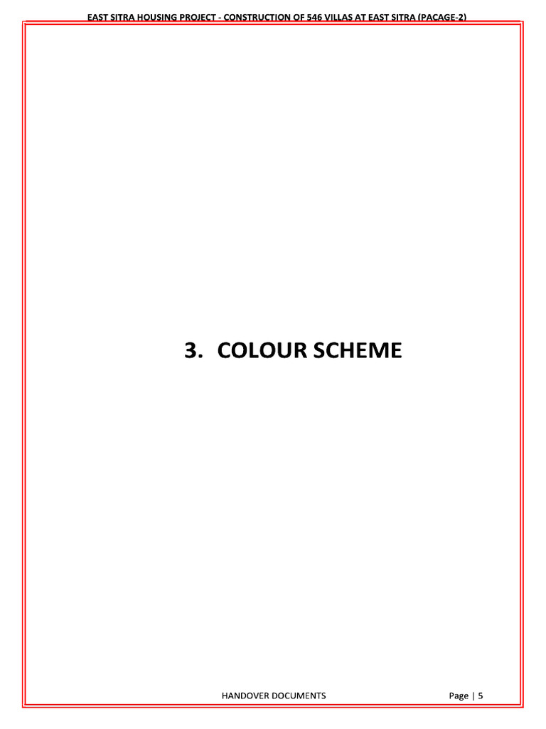 Color Scheme, Tile Sequence, Material Supplier Details | PDF