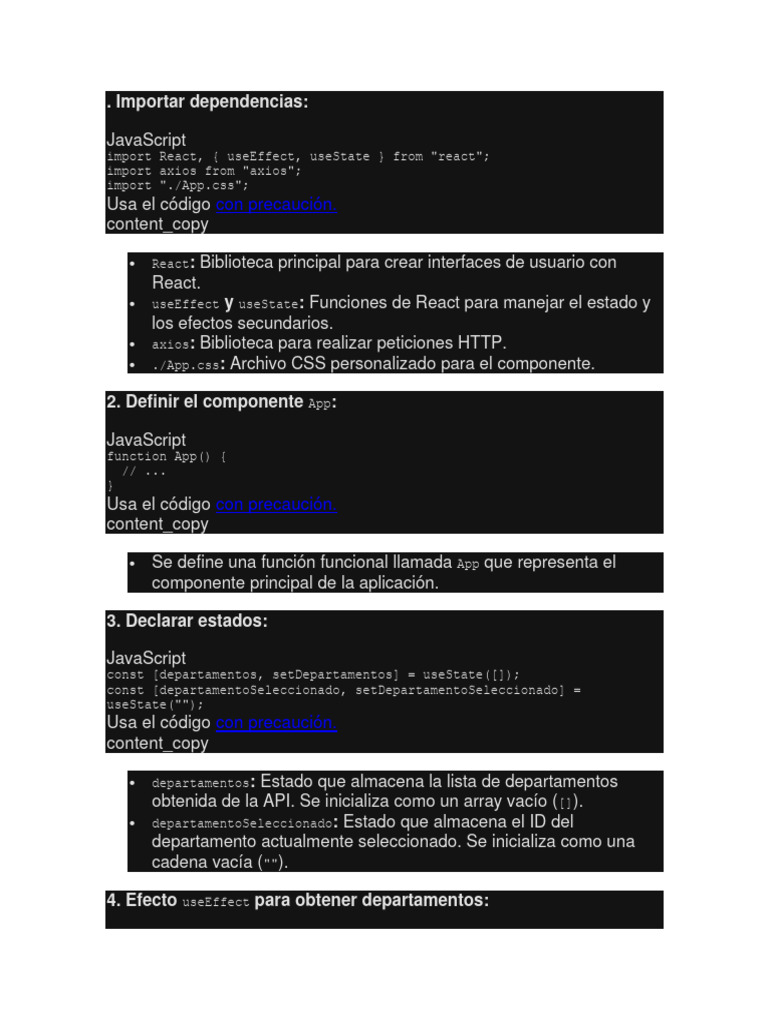 Explicacion React Pdf Script Java Aplicación Movil