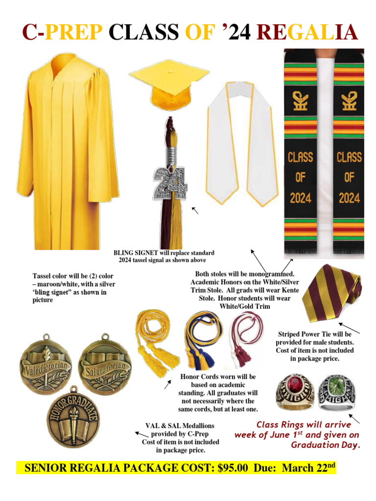 Senior Class 2024 Regalia and Information Packet | PDF