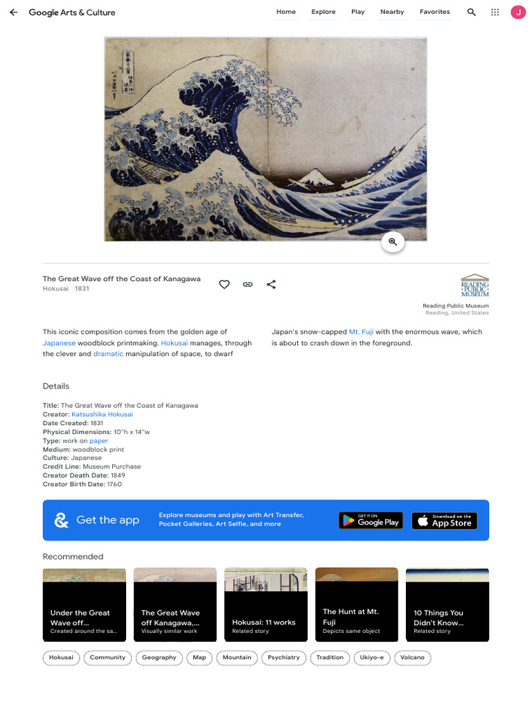 The Great Wave Off The Coast of Kanagawa - Katsushika Hokusai - Google ...