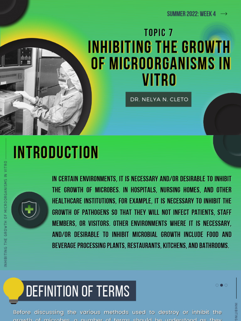 Inhibiting Microbial Growth in Vitro | PDF | Antimicrobial | Disinfectant