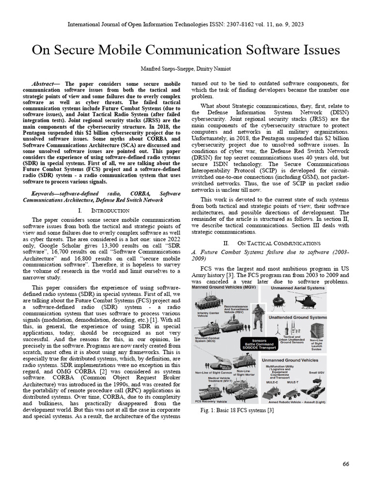 On Secure Mobile Communication Software Issues | PDF | Computer Network ...