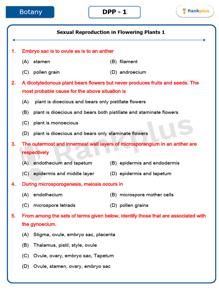 Sexual Reproduction in Flowering Plants | PDF | Flowers | Pollen
