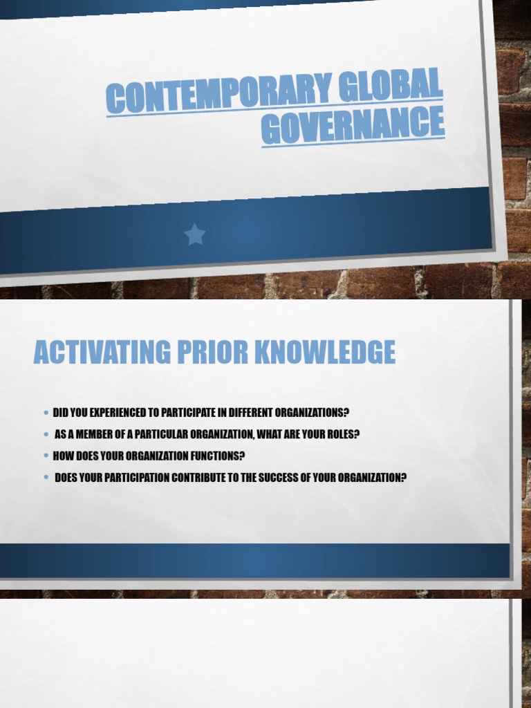 Topic 5-Contemporary Global Governance | PDF | United Nations ...