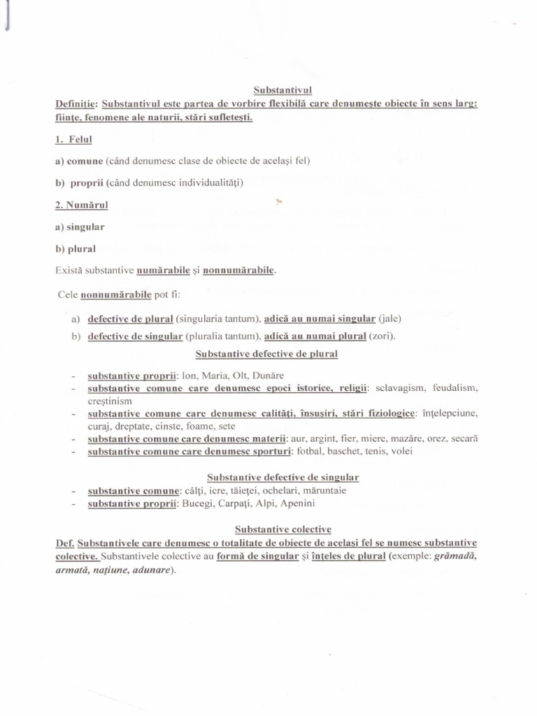 Substantivul | PDF