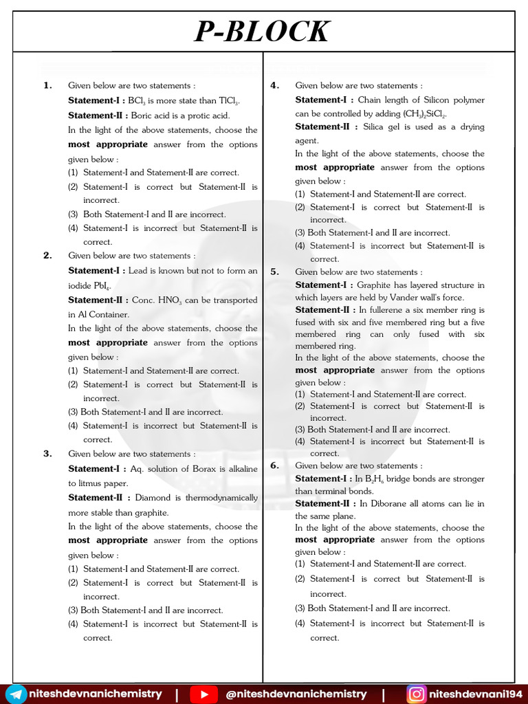 P-Block Element | PDF | Atoms | Chemical Substances