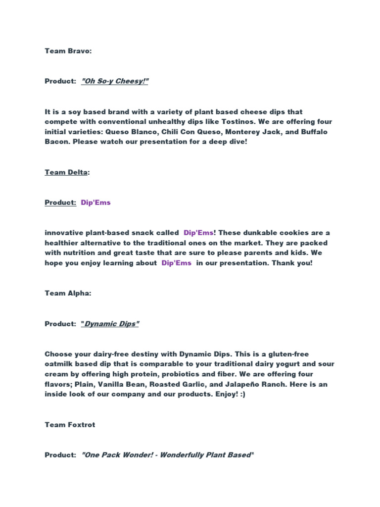 Team Presentations Review Report | PDF