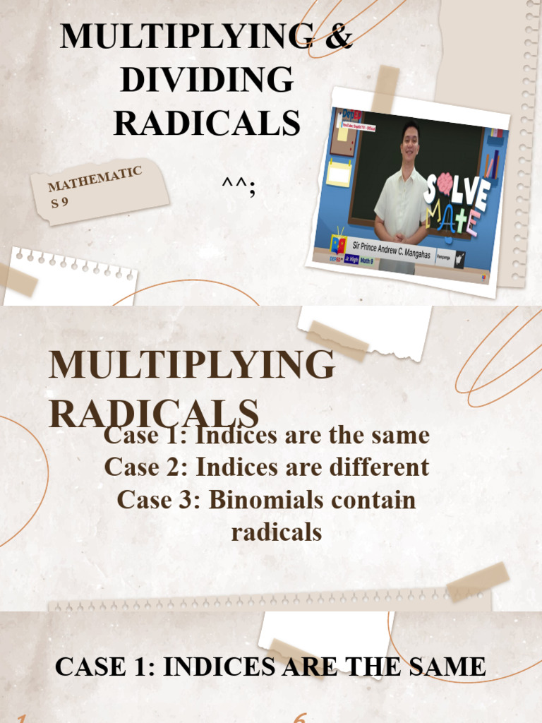 Multiplying and Dividing Radicals | PDF | Science & Mathematics