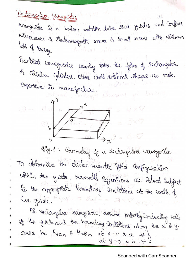 Rectangular Waveguide | PDF