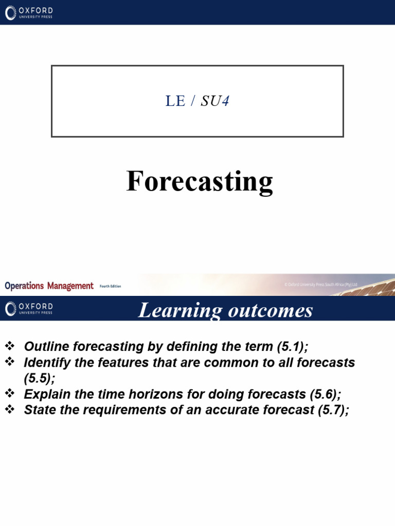 LE SU M4 EFundi Corrected | PDF | Forecasting | Quantitative Research