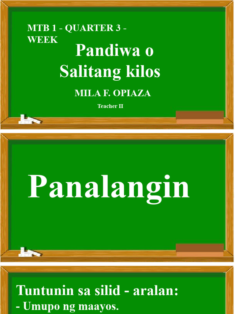 MTB Cot q3 Pandiwa | PDF