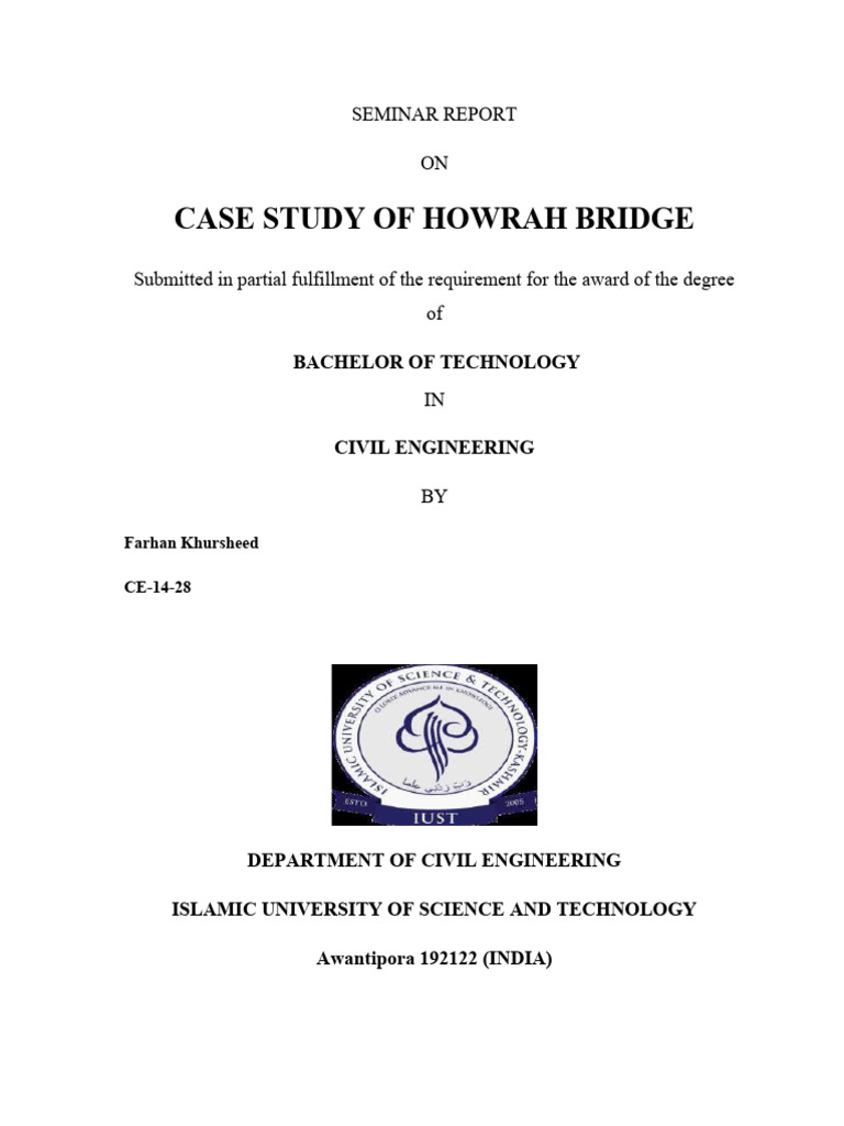 Howrah Bridge: Engineering Case Study | PDF | Civil Engineering ...