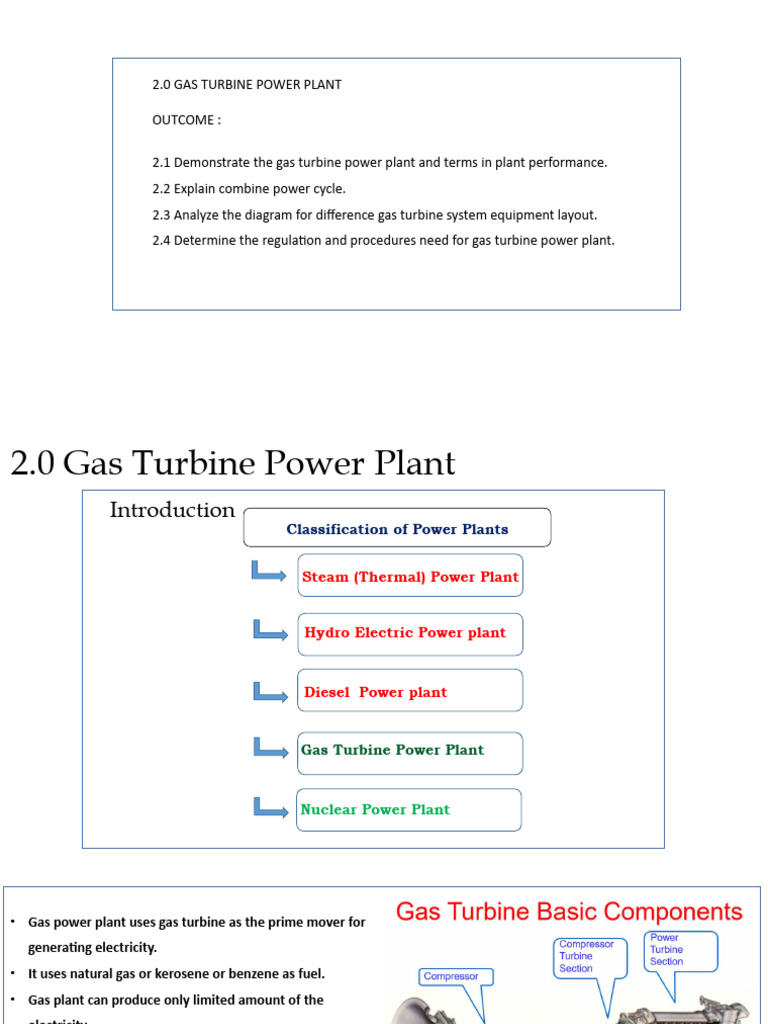Gas Turbine Power Plant Overview | PDF | Gas Turbine | Boiler