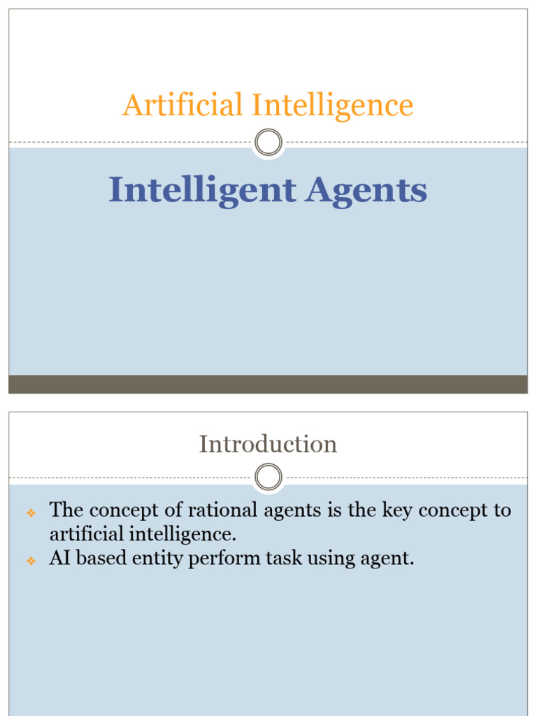 Intelligent Agents | PDF | Artificial Intelligence | Intelligence (AI) & Semantics