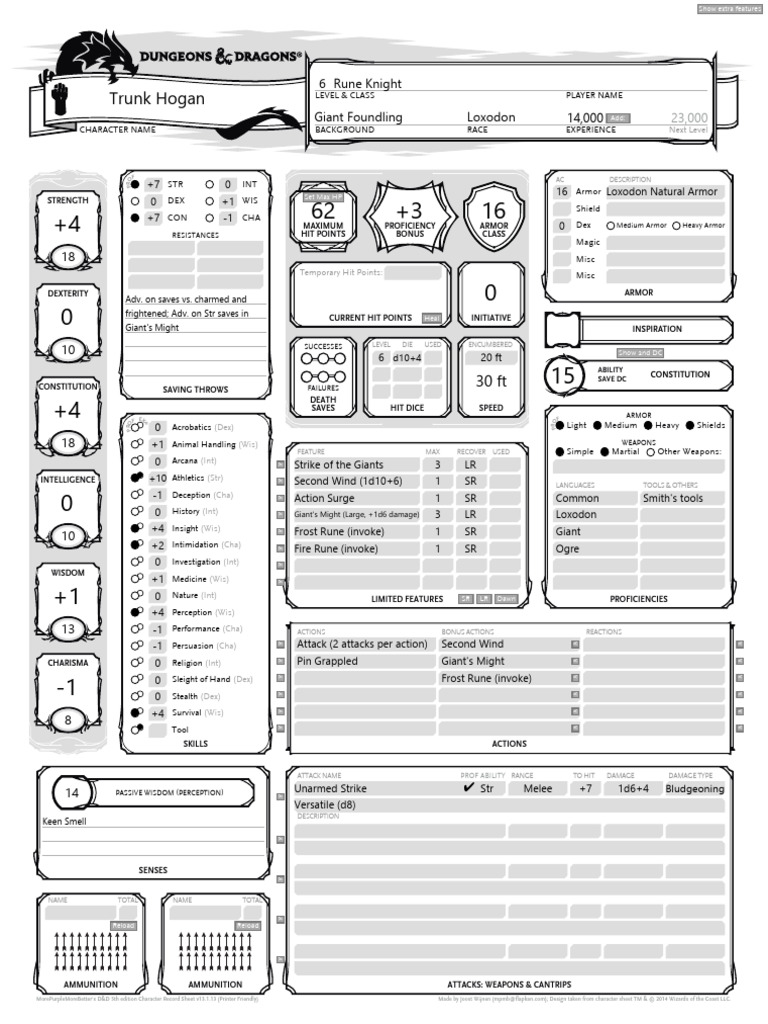 DND OneShot Wrestler V2 lvl6 | PDF | Role Playing Games