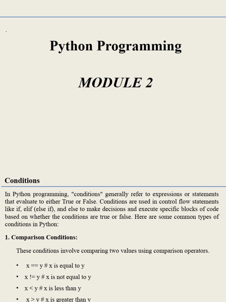 Python Chapter2 Pdf Parameter Computer Programming Control Flow