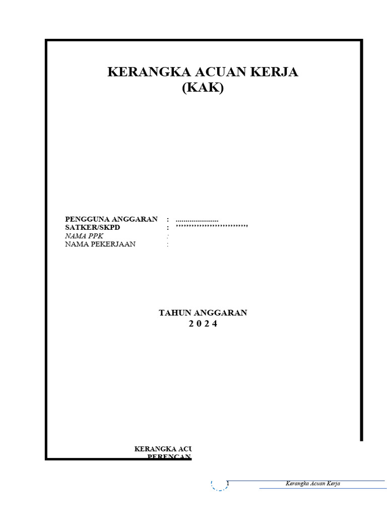 cONTOH Kak | PDF | Teknologi & Rekayasa