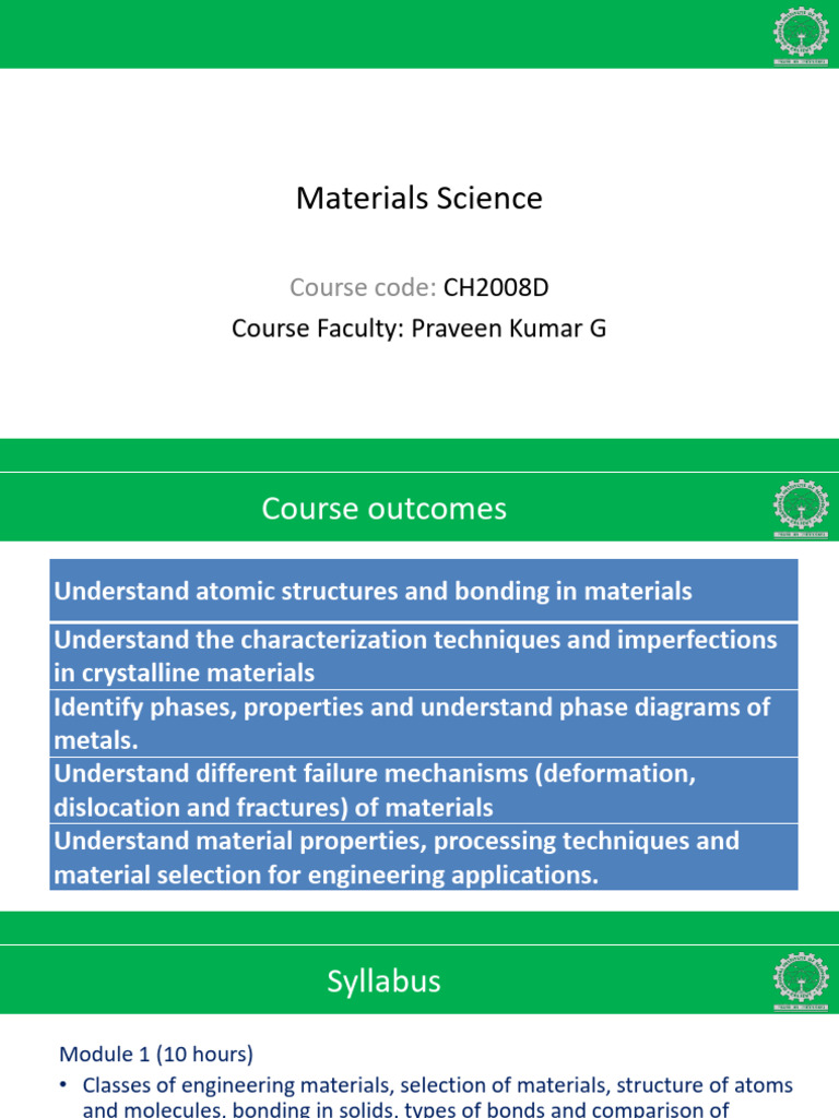 Material Science PDF | PDF | Chemical Bond | Ionic Bonding