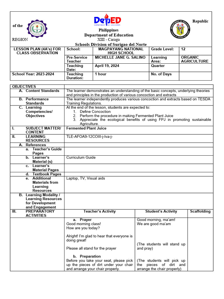 Final Demo Lesson Plan | Download Free PDF | Learning | Lesson Plan