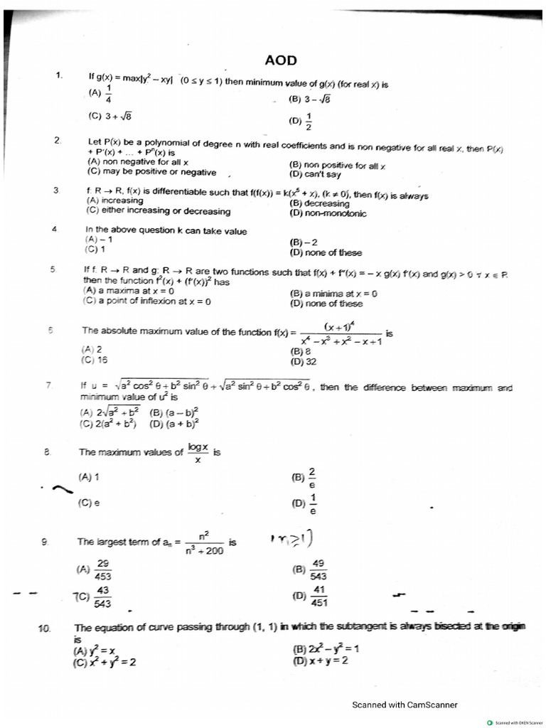 Application of Derivative Assignment | PDF