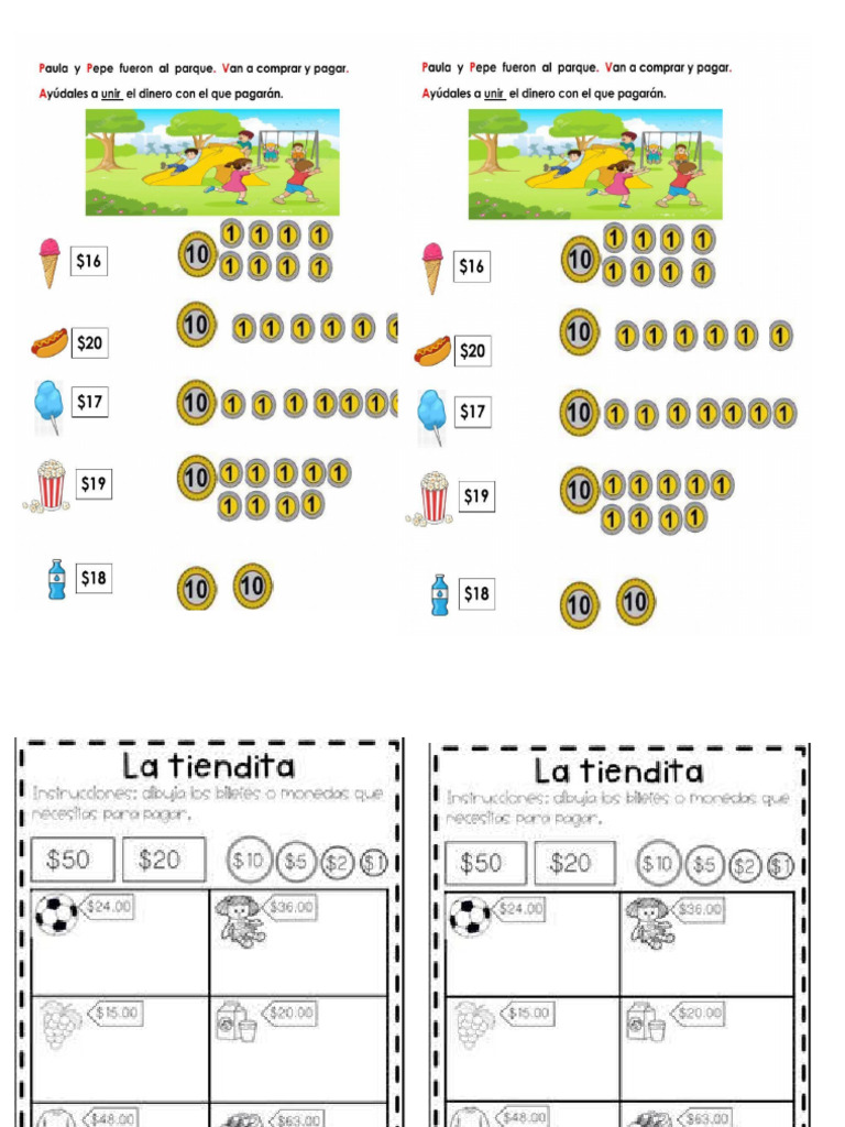 Ejercicios de Monedas | PDF