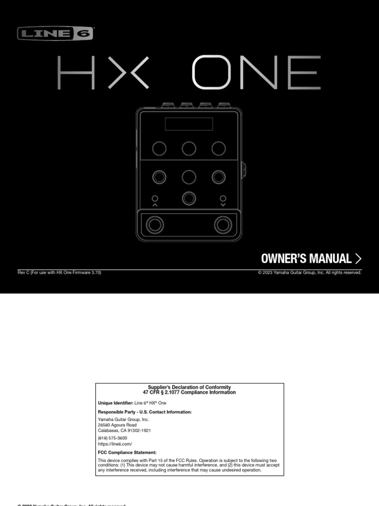 HX One Owner's Manual - English | PDF | Amplifier | Sound Technology