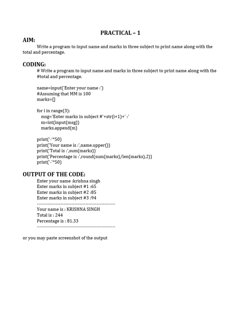 Practical_File_Sample | PDF