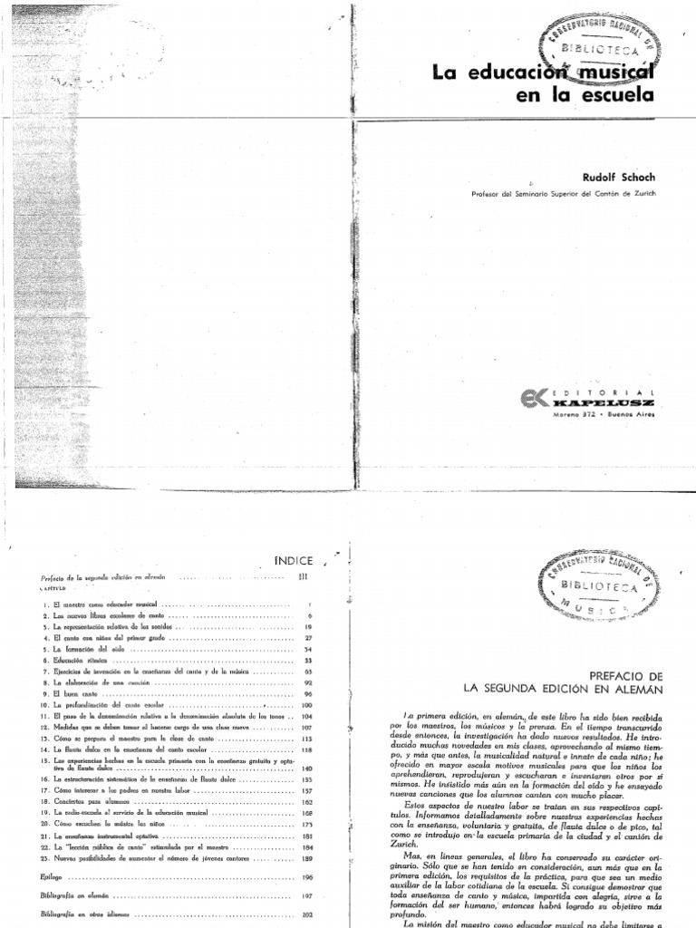 La Educación Musical en La Escuela | PDF