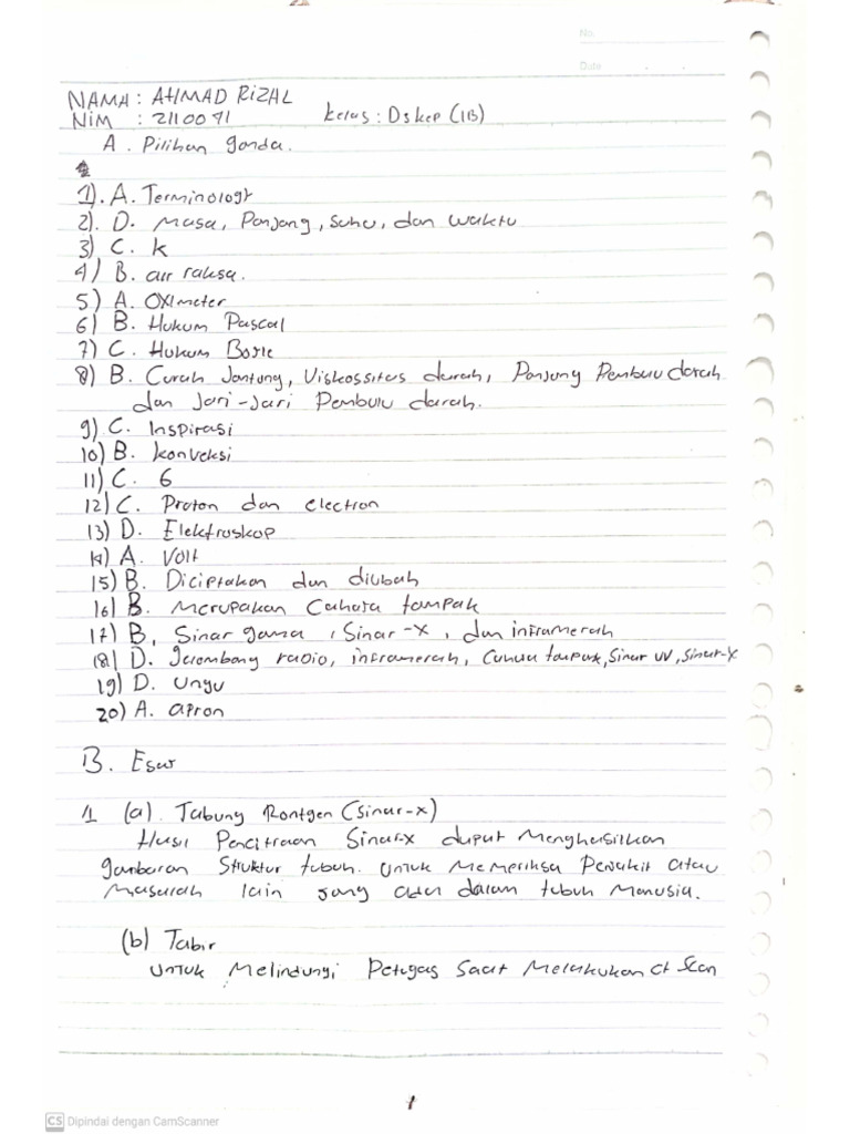 Ahmad Rizal - Uts - D3B | PDF
