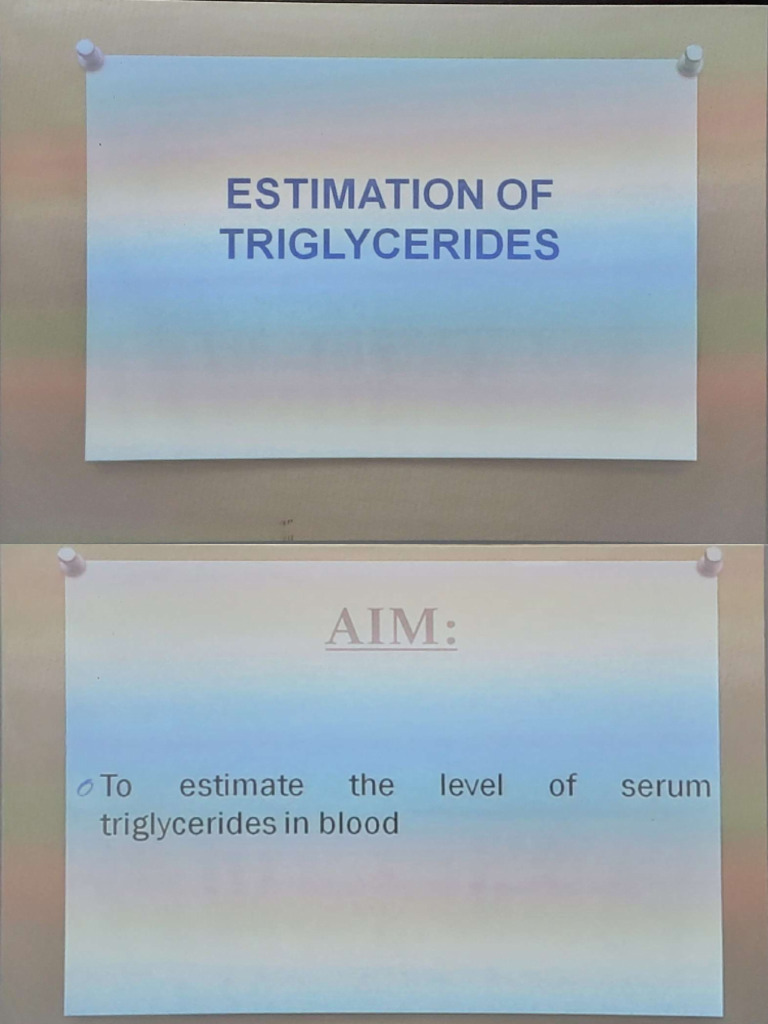 Estimation of Triglycerides | PDF
