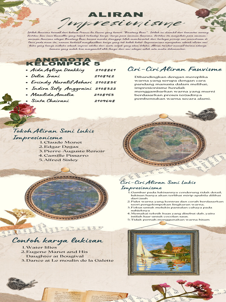 Lima Aliran Seni Lukis Terkenal | PDF