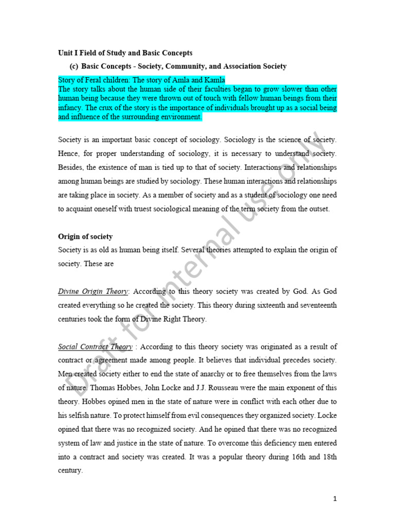 Unit II (C) Society, Association & Community | PDF | Community | Sociology Unit II (C) Society, Association & Community | PDF | Community | Sociology