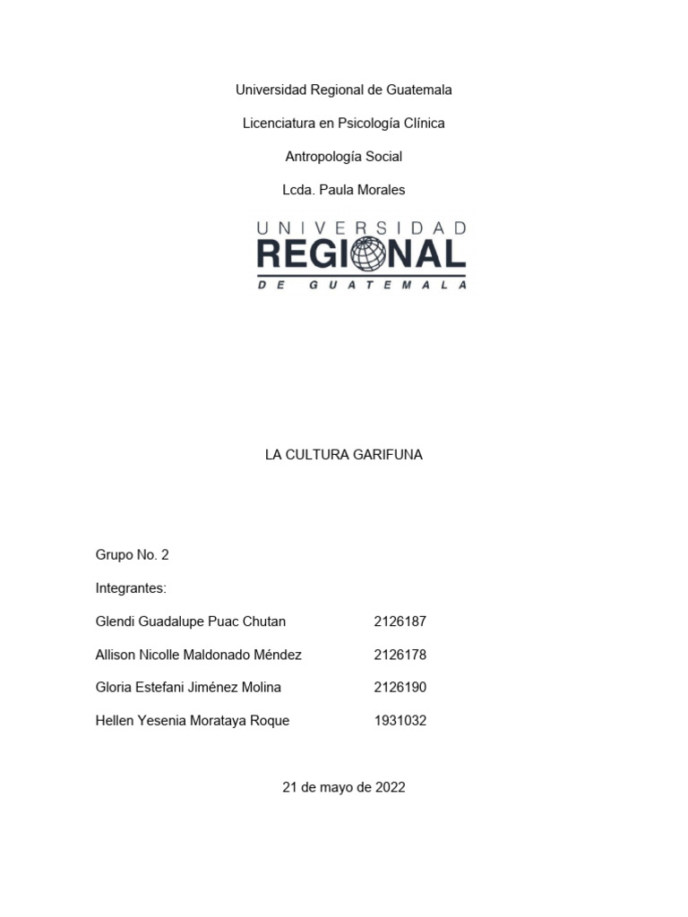 Características de la Cultura Garífuna | PDF