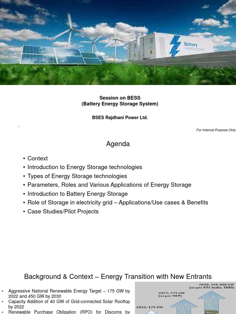 Battery Energy Storage System Overview | PDF | Energy Storage ...