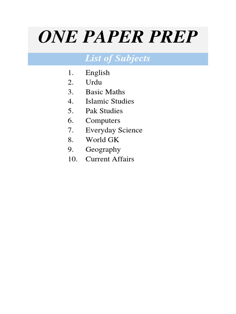 One Paper Prep | PDF | Verb | Sentence (Linguistics)