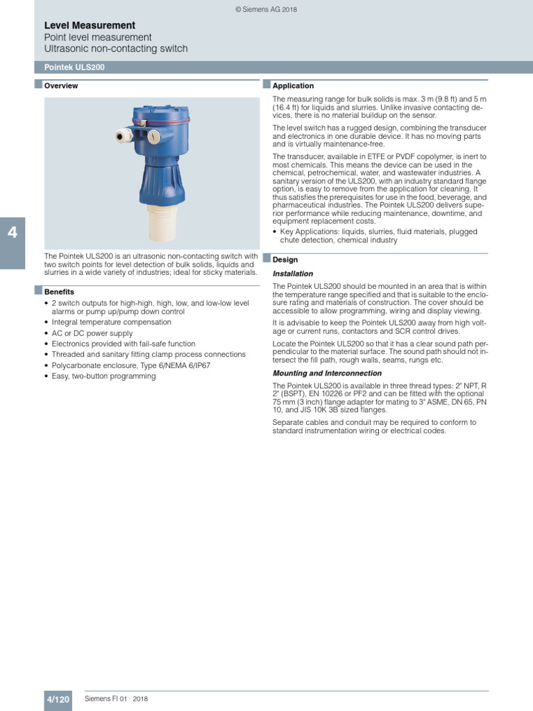 48 & 49. LEVEL MEASUREMENT | PDF | Electrical Engineering | Manufactured Goods