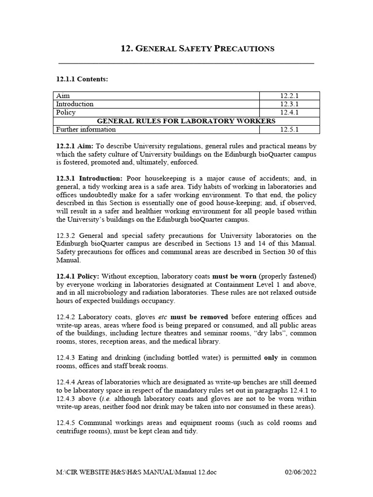 General Safety Precautions | Download Free PDF | Ac Power Plugs And ...