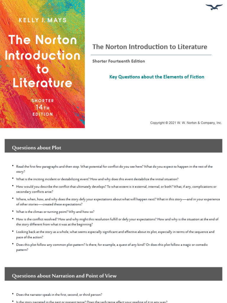 Key Questions About The Elements of Fiction | PDF | Narration | Plot (Narrative)