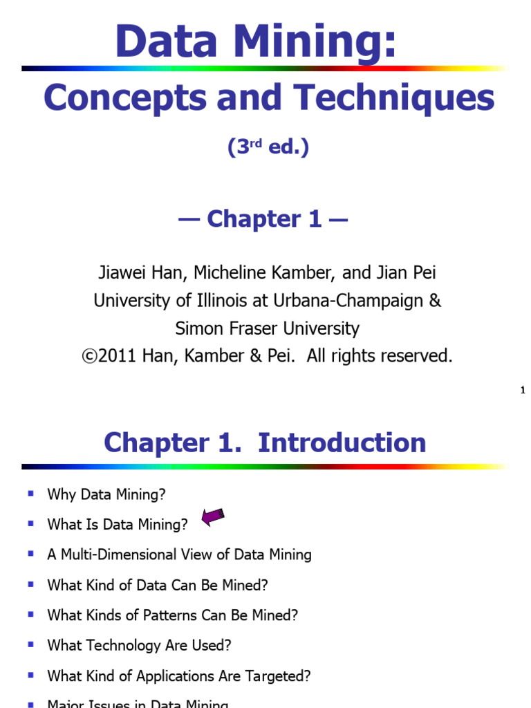 01 Intro | PDF | Data Mining | Statistical Classification 01 Intro | PDF | Data Mining | Statistical Classification