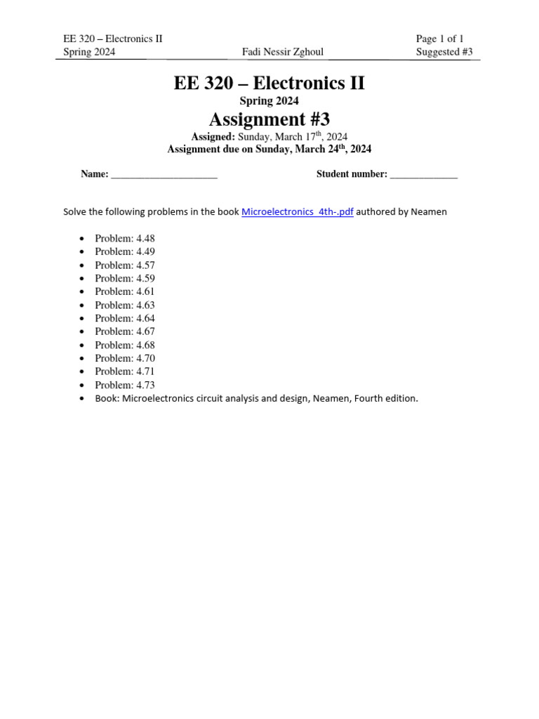 Assignment 3 Spring 2024 | PDF