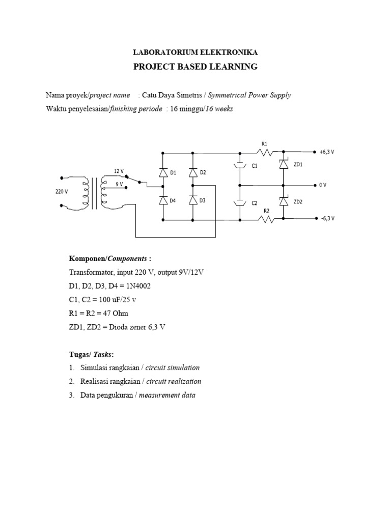 Symmetrical Power Supply Project | PDF | Technology & Engineering