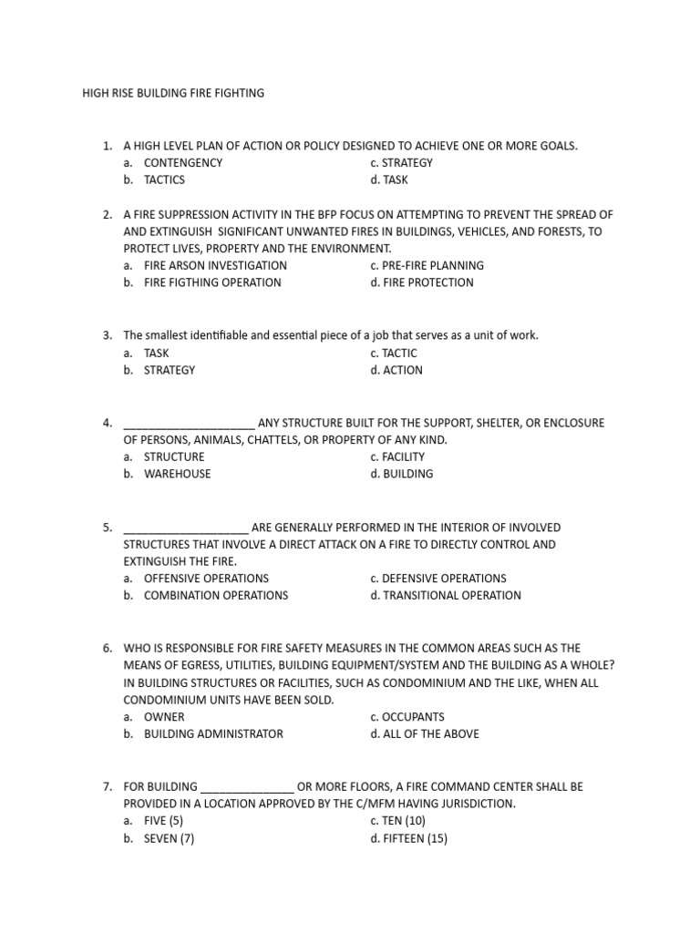 HIGH-RISE-BUILDING-FIRE-FIGHTING | PDF | Firefighting | Fire Safety