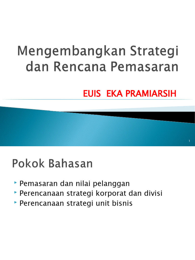 MATERI PERT 5 Pengembangan Program Pemasaran Pemasaran | PDF
