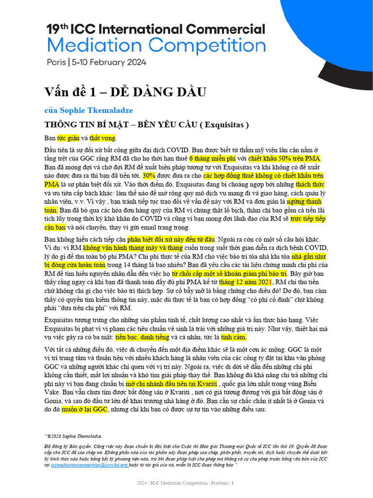 Problem 1 Sophie Tkemaladze Confidential Information Requesting Party | PDF