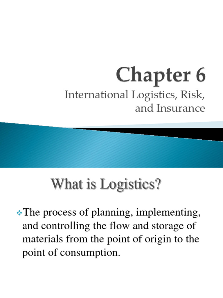 Chapter 6 | Download Free PDF | Logistics | Insurance
