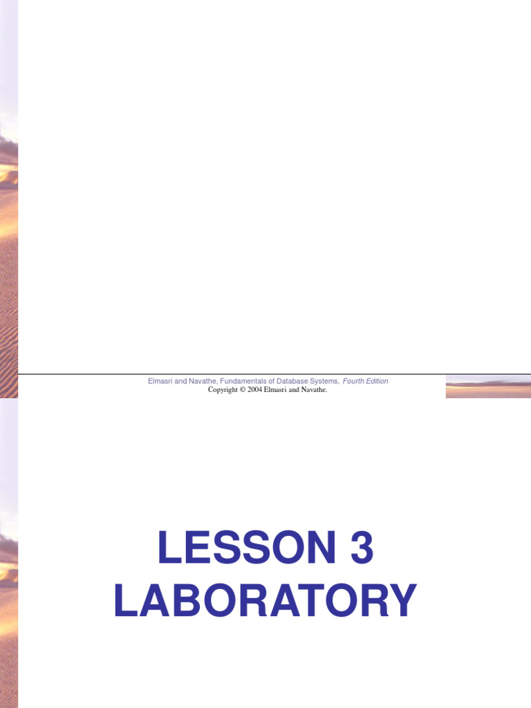 Lesson 3 Laboratory | PDF | Databases | Information Technology Management