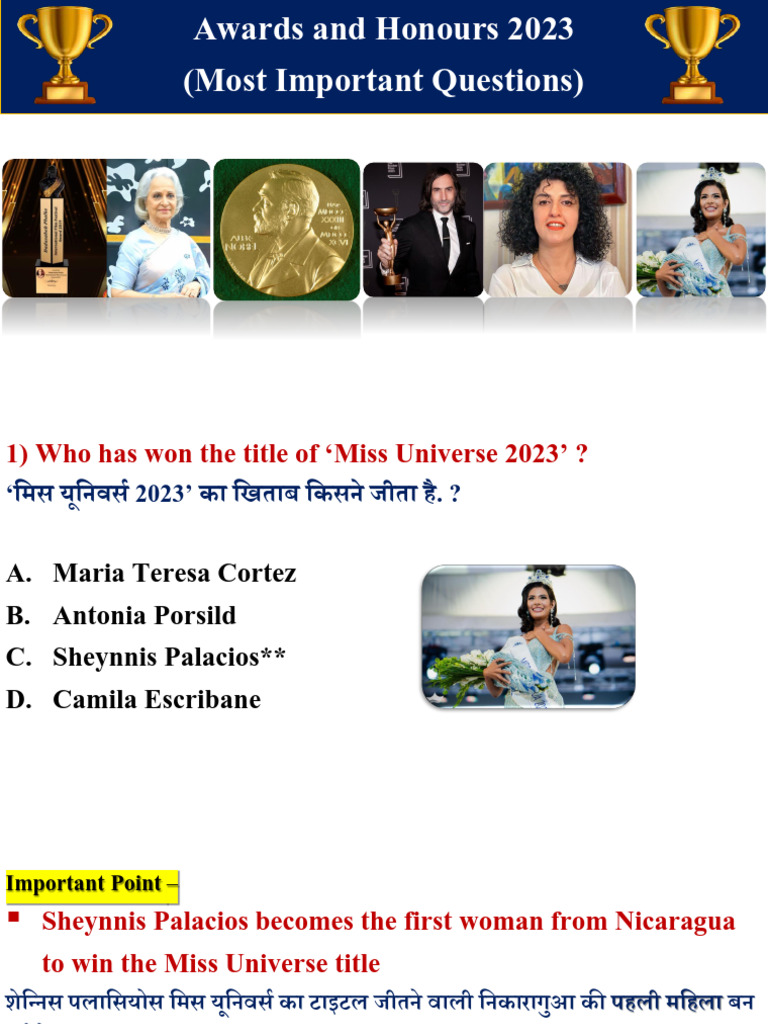 Awards and Honours 2023 | PDF