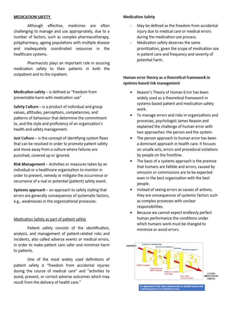 Medication Safety | Download Free PDF | Pharmacy | Patient Safety