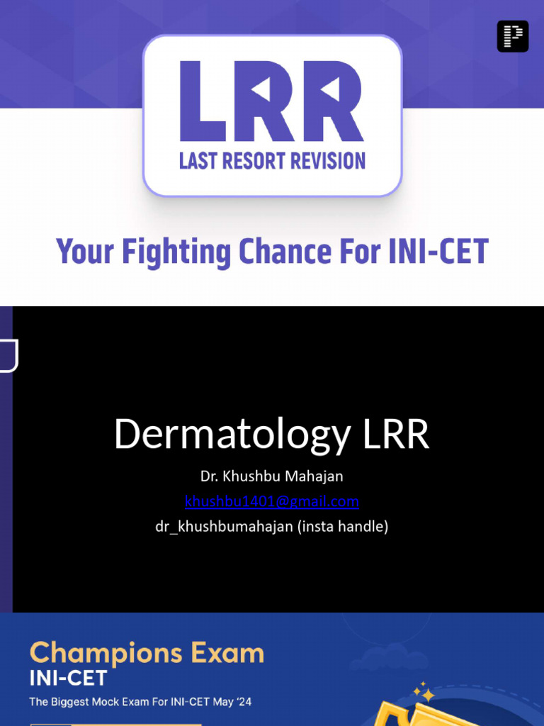 Dermatology Lrr By Dr Khushbu Mahajan Pdf Dermatology Medicine